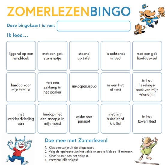 Zomerlezen Bingo en boekentips voor een leesplezierige zomervakantie ...